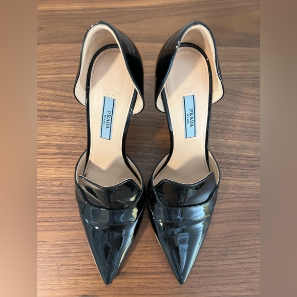 Prada | Shoes | Prada Patent Leather Black Heels | Poshmark